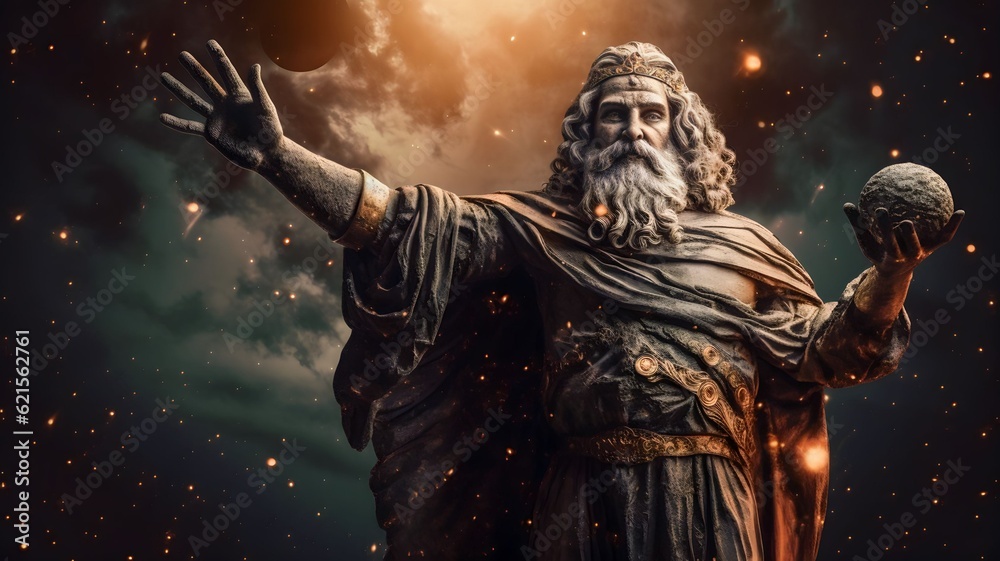 the primordial darkness embodying a greek god, erebus wearing ancient ...