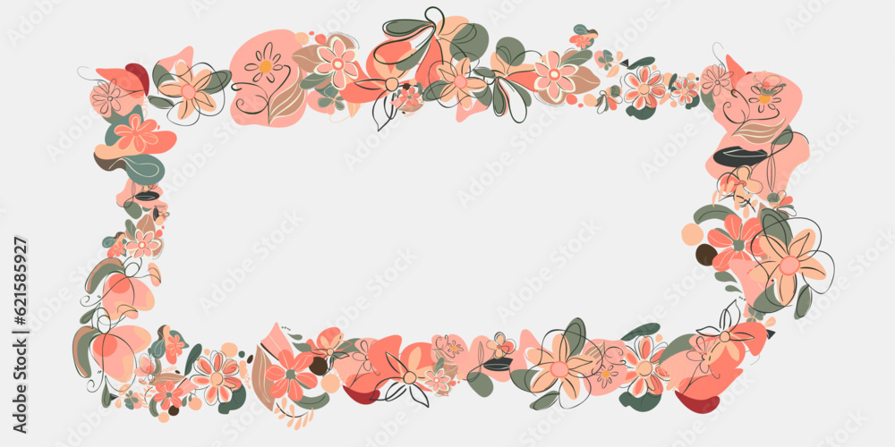 Floral Frames and Elements Graphics, Borders, and Backgrounds for Print ...