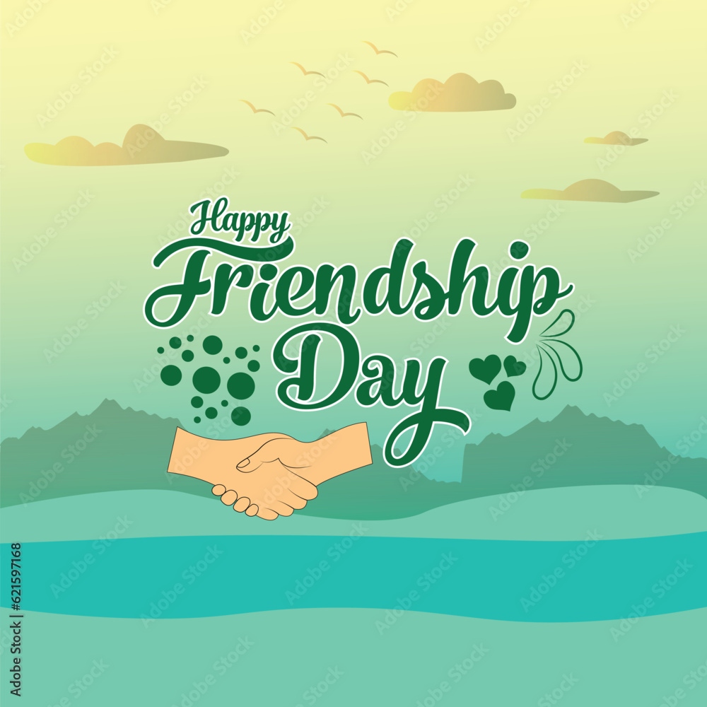 happy Friendship Day banner Concept .Happy Friendship Day Cute Cartoon ...