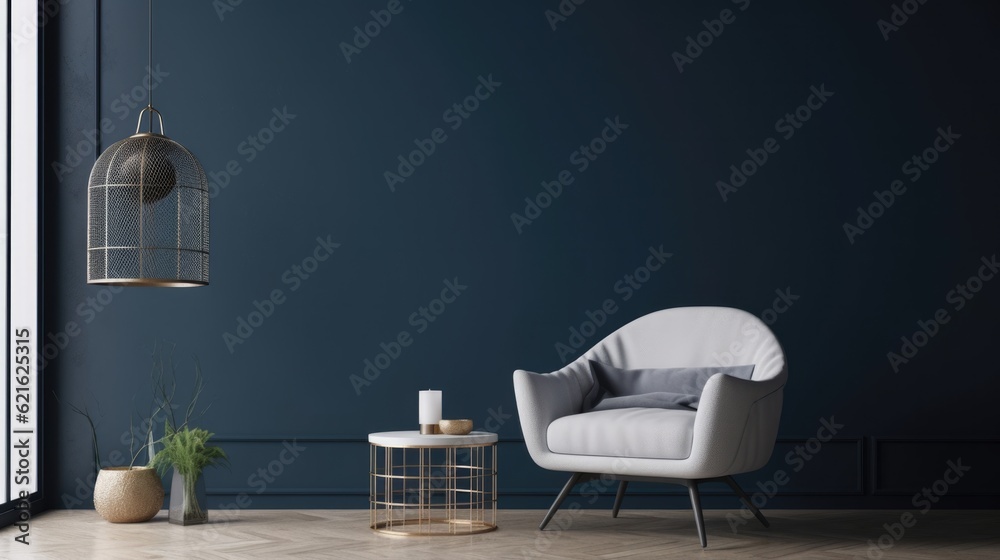 Stylish Interior Design Background. Modern Living Room. Generative AI ...