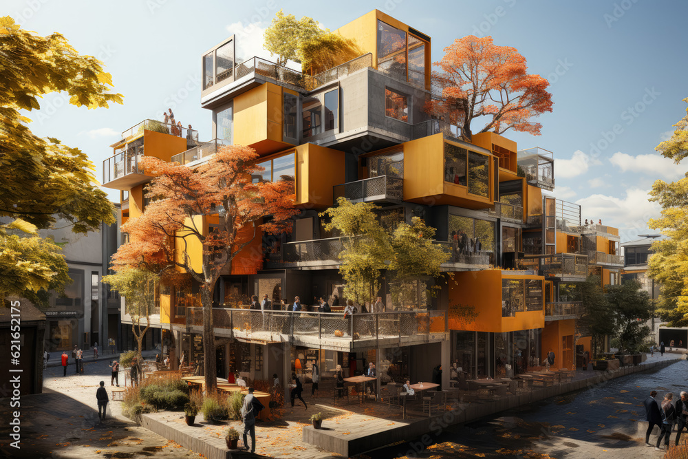 Urban regeneration projects revitalizing neglected areas. Generative Ai ...