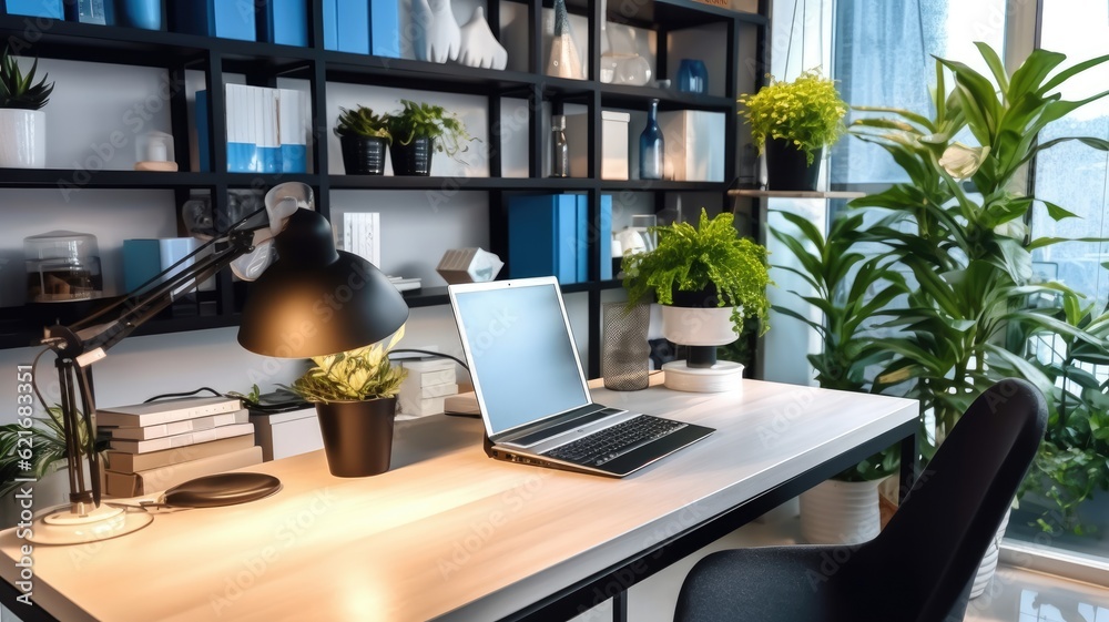 Inspiring office interior design Modern style Home Office featuring ...