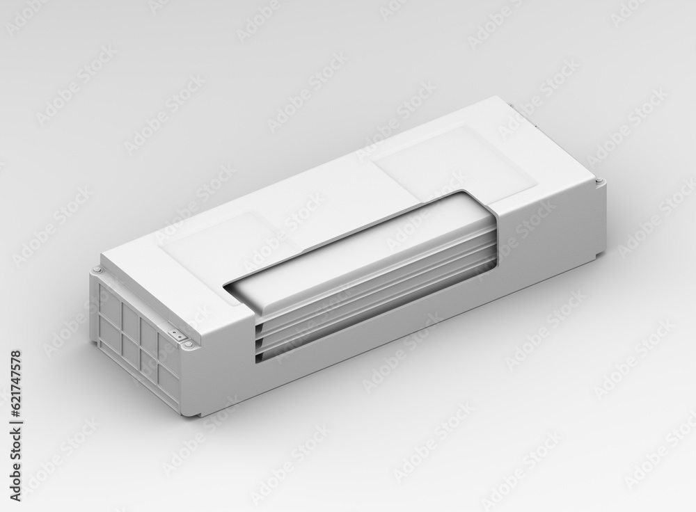 Clay rendering of a Solid-State Battery module with cross section part ...