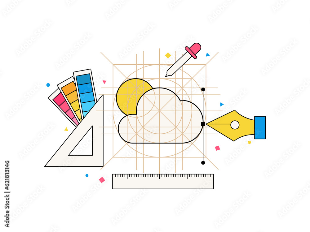 UI UX Illustration Design User Interface Experience Wireframe Layouting ...
