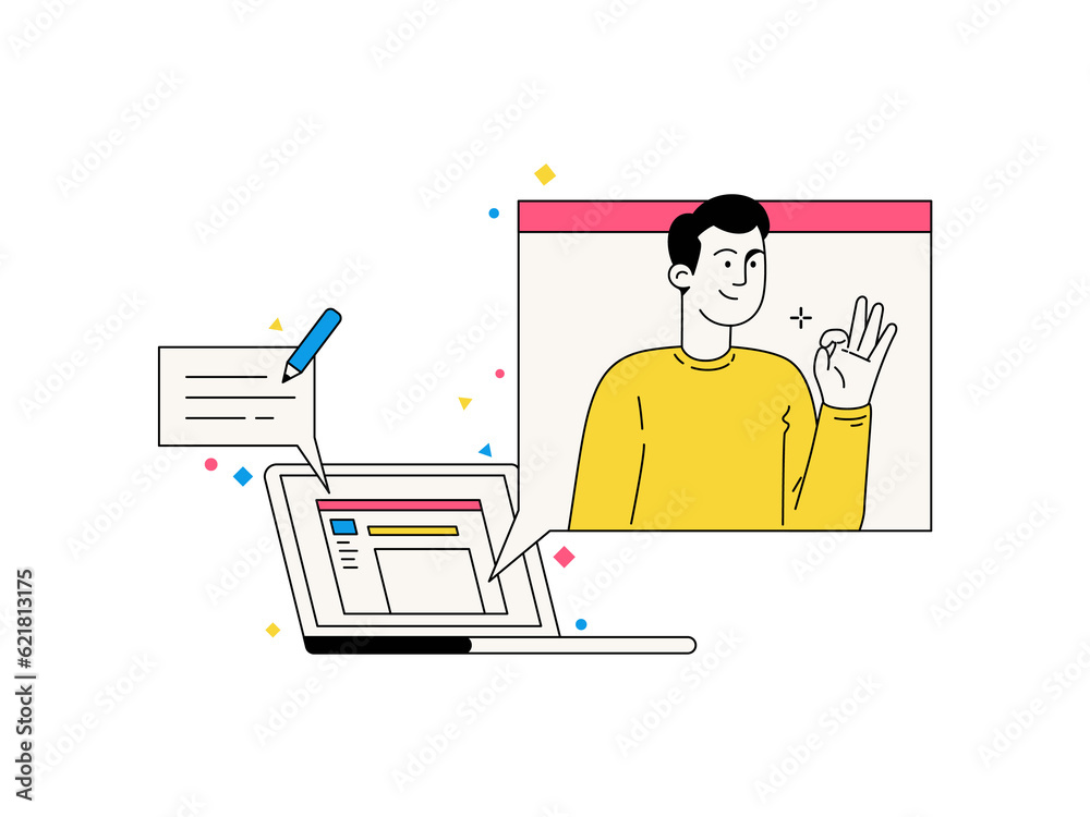 UI UX Illustration Design User Interface Experience Wireframe Layouting ...