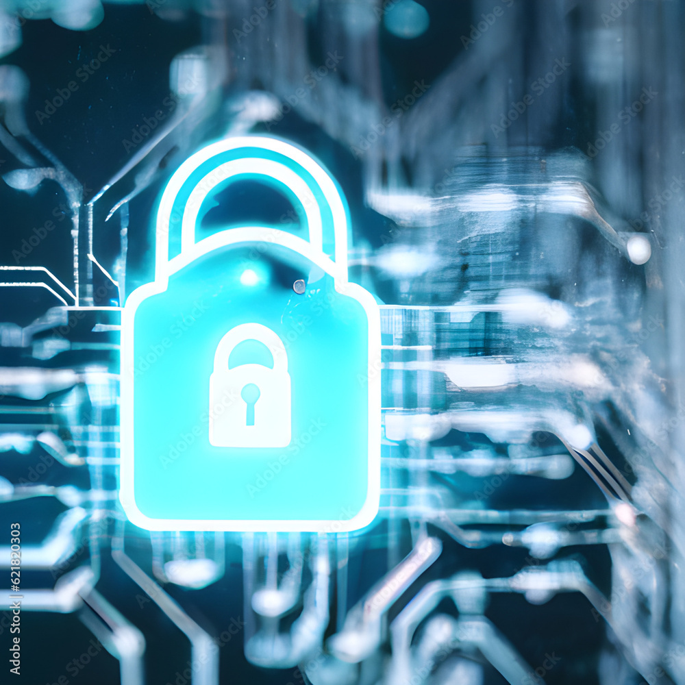 Bitcoin Artificial Intelligence visual representation of robust cybersecurity measures ...