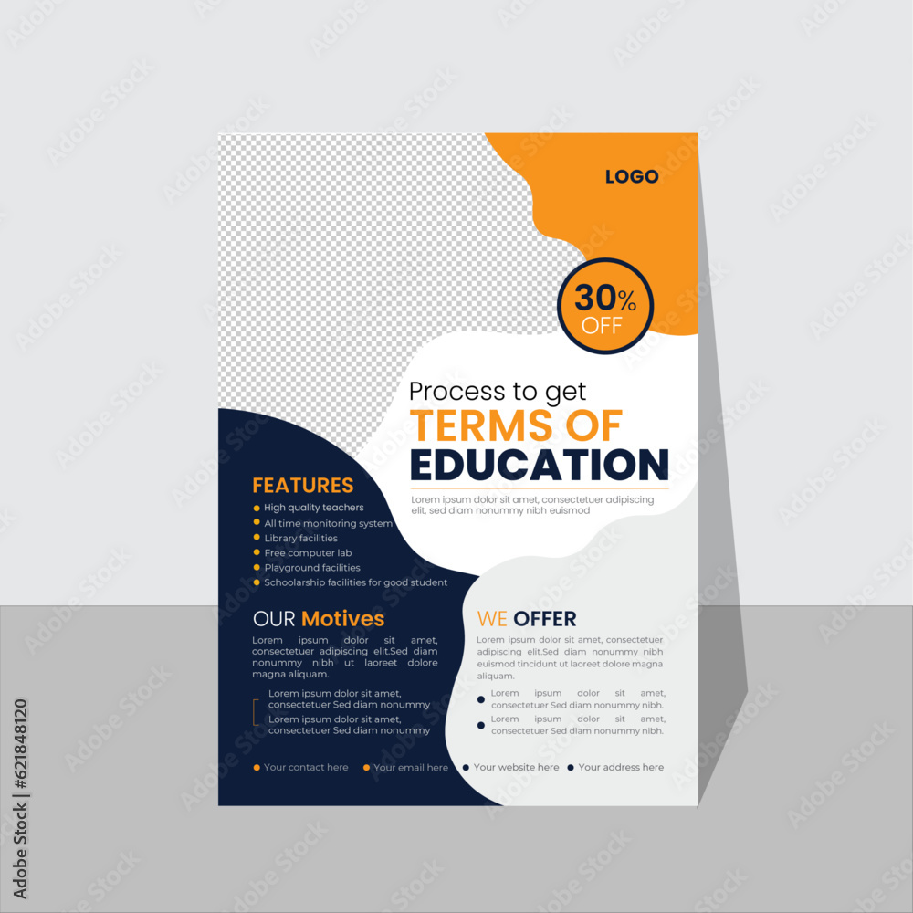 Education flyer template design set , poster flyer pamphlet brochure ...