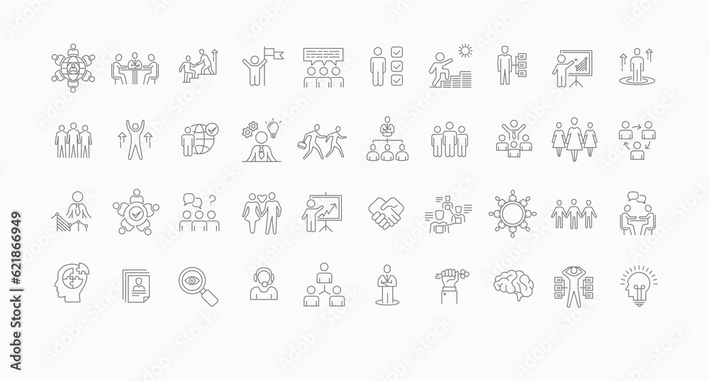 Icons and pictograms people signs symbols plots Stock Vector | Adobe Stock