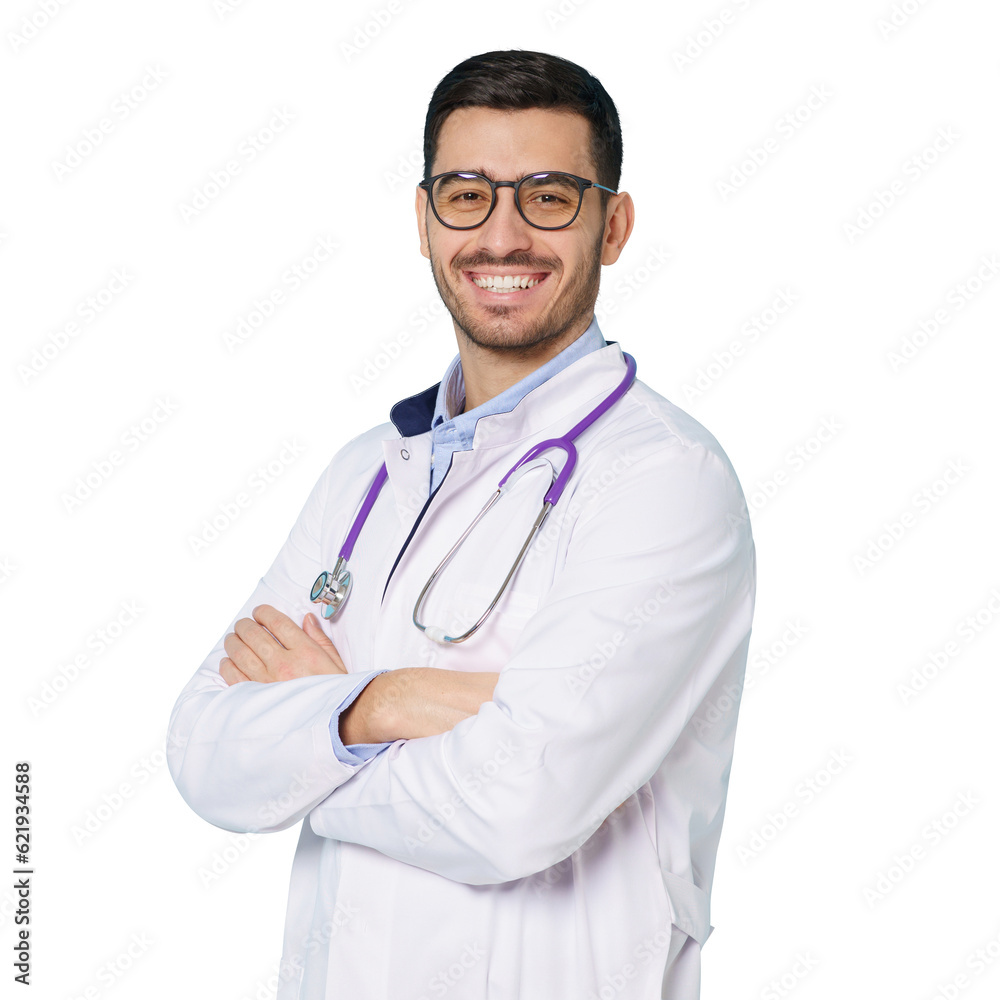 Foto Smiling young doctor ready to help patients with health problems ...