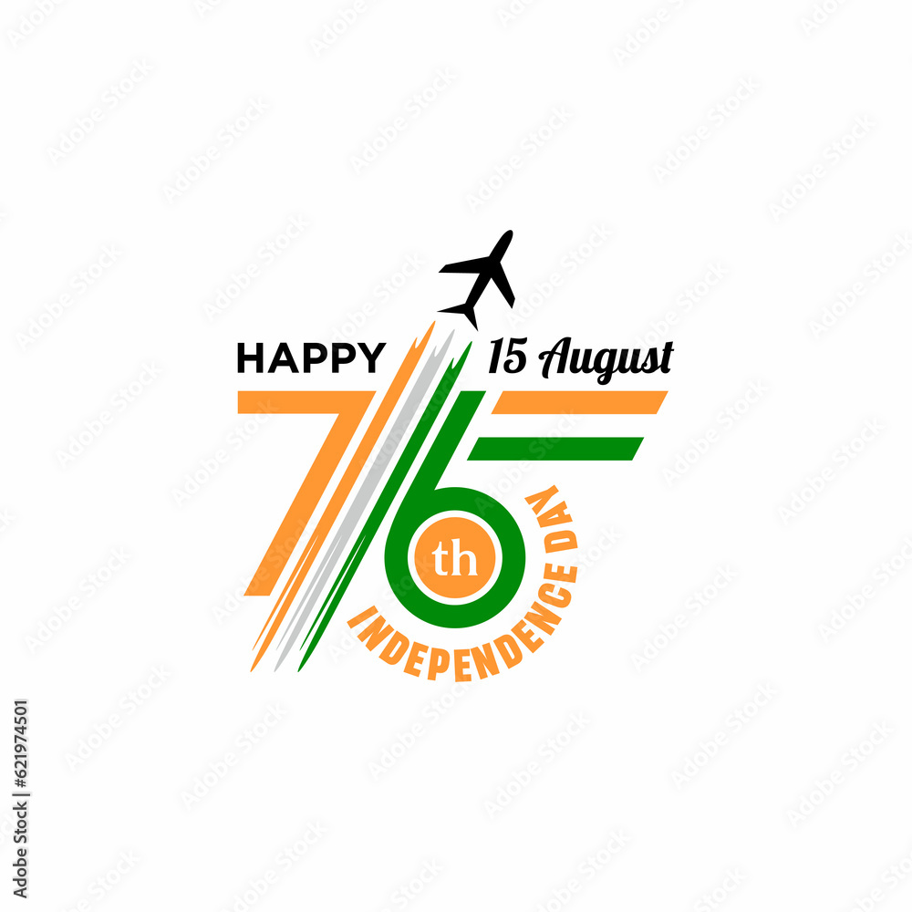 76 year Happy independence day India Vector Template Design ...