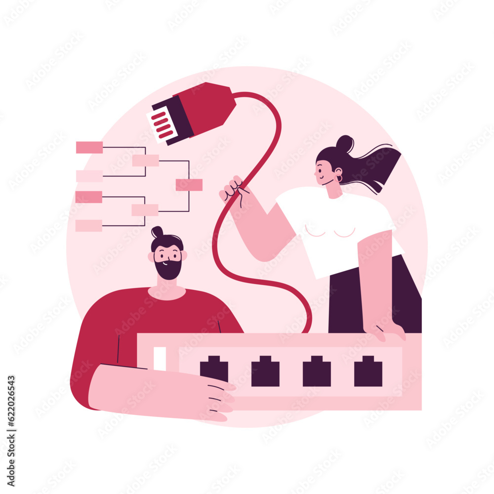 Ethernet Connection Abstract Concept Vector Illustration Lan Connection Ethernet Technology