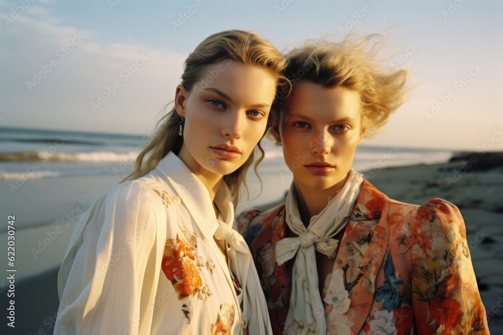 female friends/models/lgbtq + couple in magazine editorial fashion ...