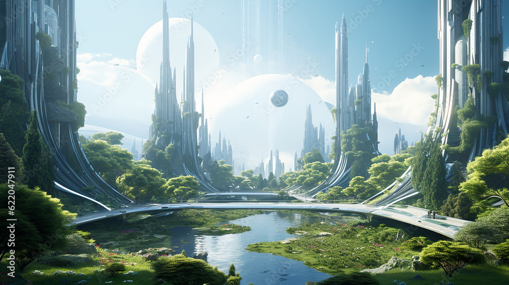 A scenery from the future realistic high detail -The Majestic Realm of ...