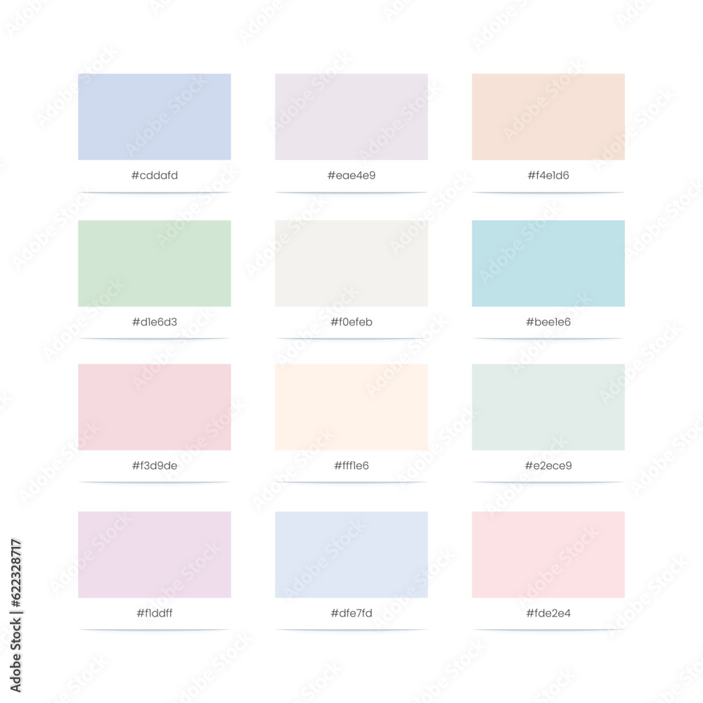 Color Palette Vector With Color Codes Stock Vector | Adobe Stock