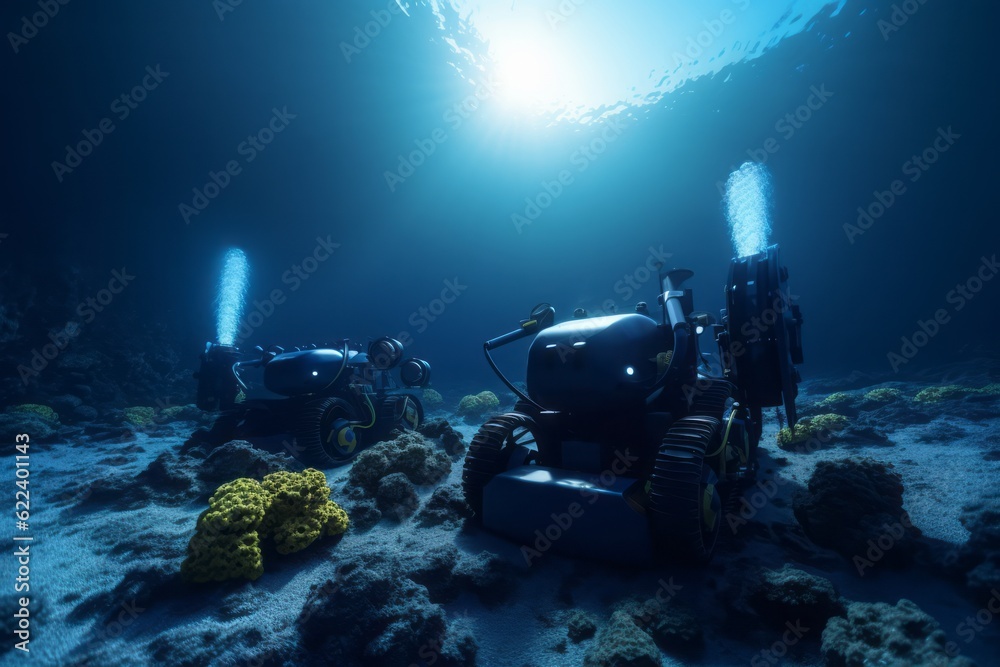 Fotografie industrial submarine harvesting manganese nodule ...