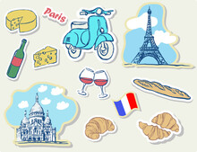 Paris, France Travel Sticker Free Stock Photo - Public Domain Pictures