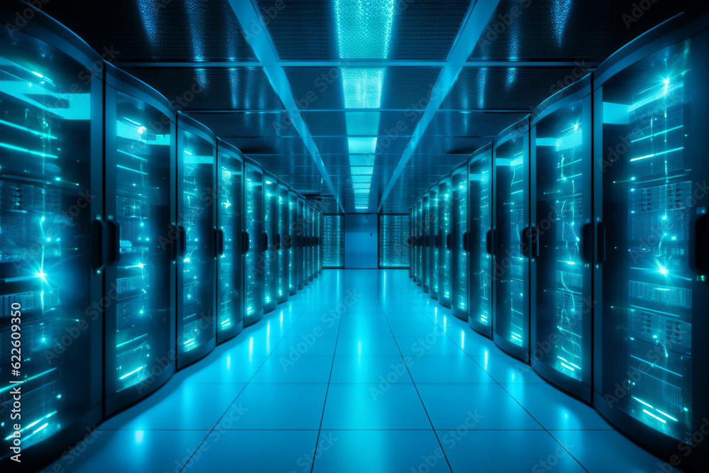 Cloud Storage Big Data Centre For Storing Backup Files And Security At A Network Database