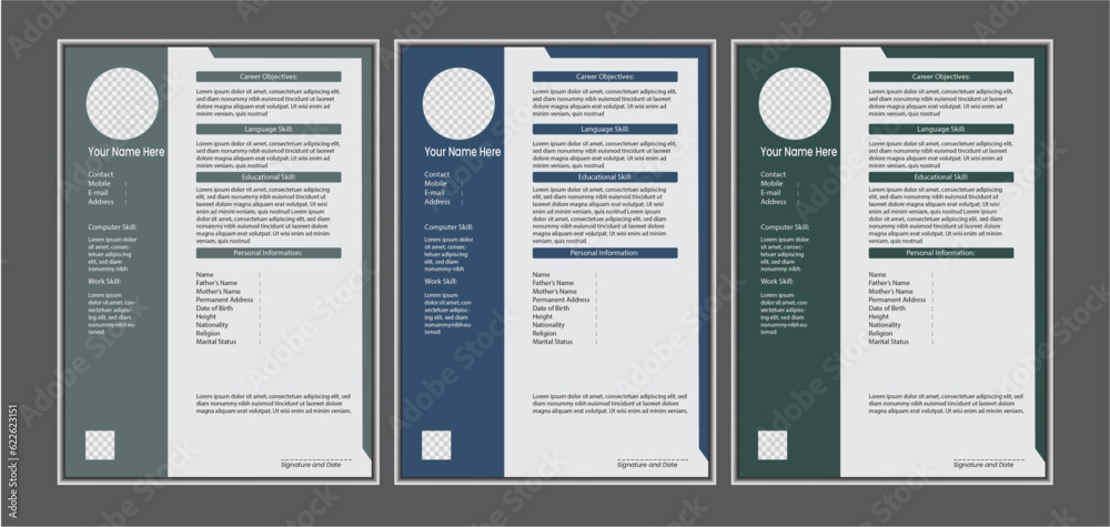 Cv design template simple minimalist modern design cv resume design ...