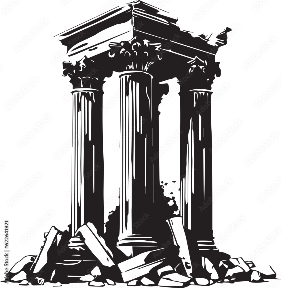 Ancient Greek columns vector illustration, SVG Stock Vector | Adobe Stock