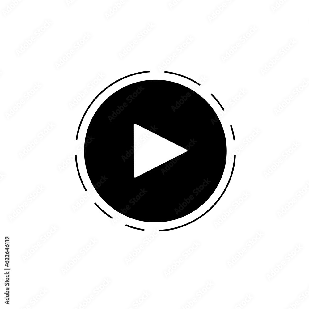 Symbol pla button icon vector Stock Vector | Adobe Stock