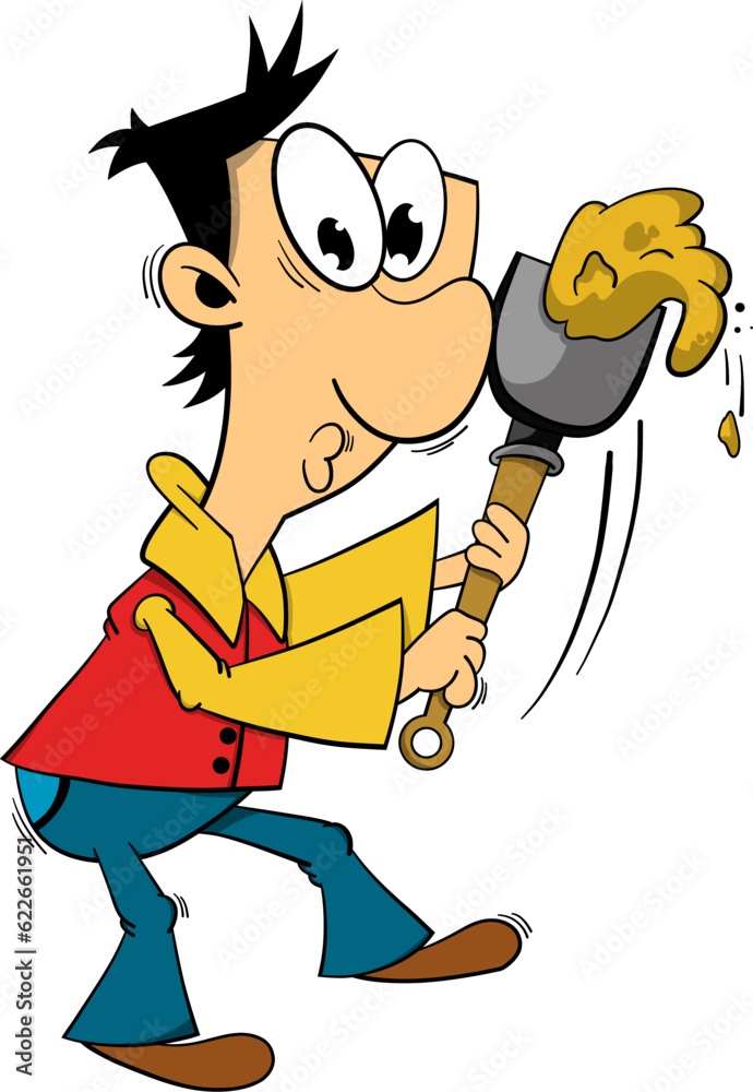 cartoon digging ground vector illustration. Stock Vector | Adobe Stock