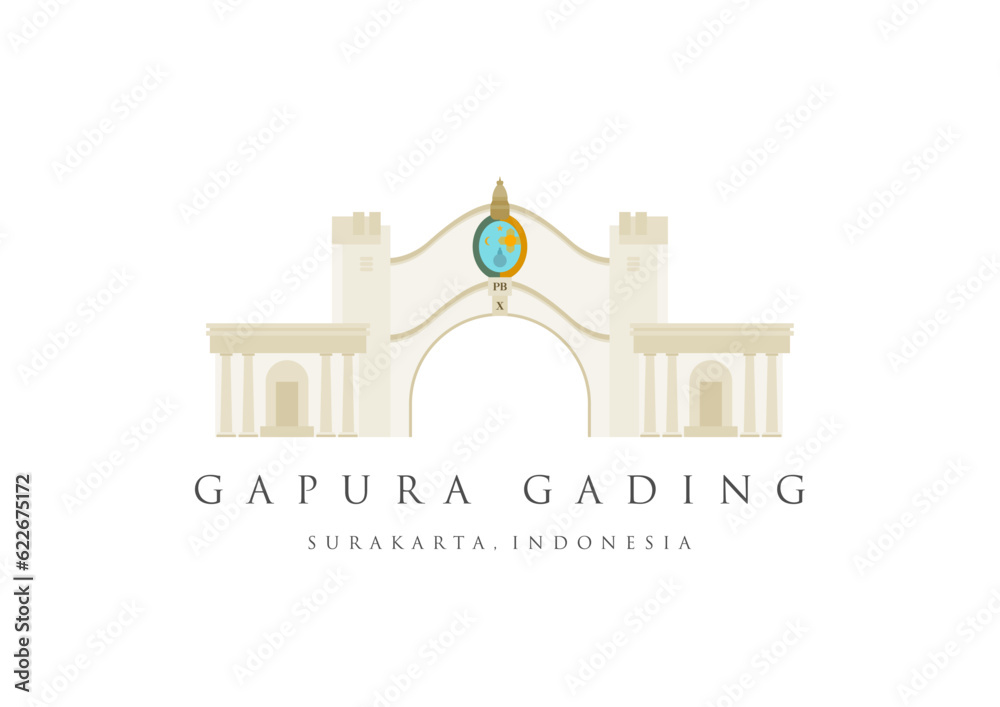 gapura gading solo. surakarta landmark. the landmark Icon of solo City ...