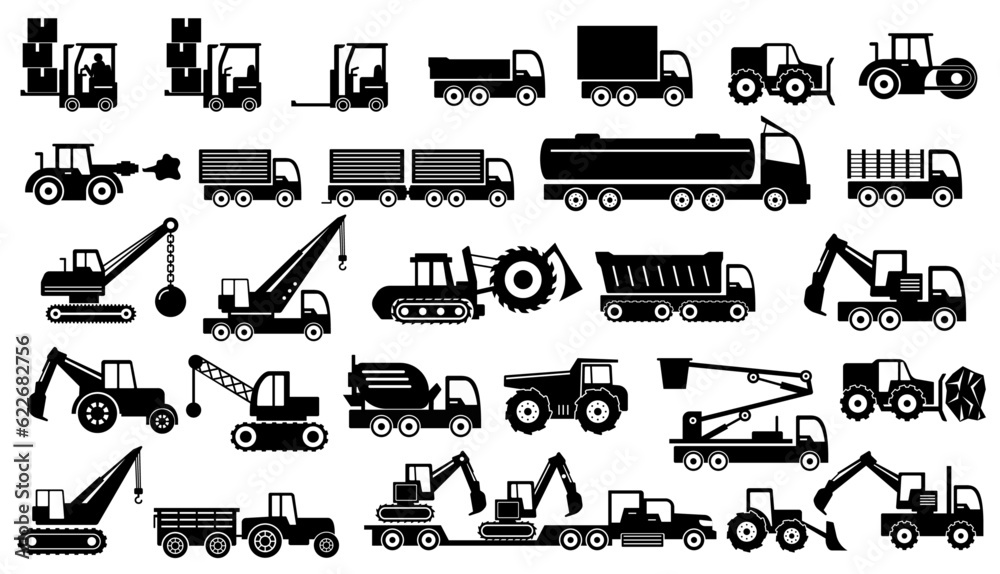 Vector set illustration of simple deformed various types of Heavy ...
