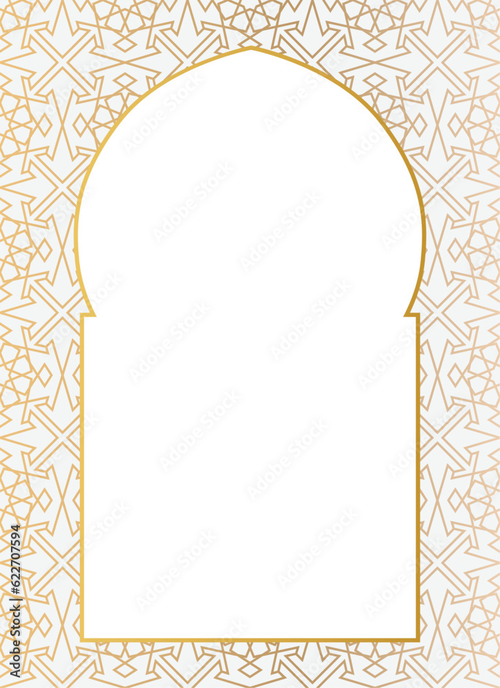 Vector oriental Arabic golden frames. Borders background clipart ...