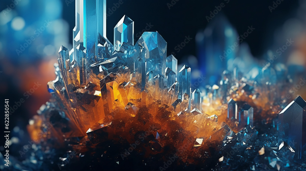 Texture of fluorescent and neon sound crystals. Abstract wallpaper ...