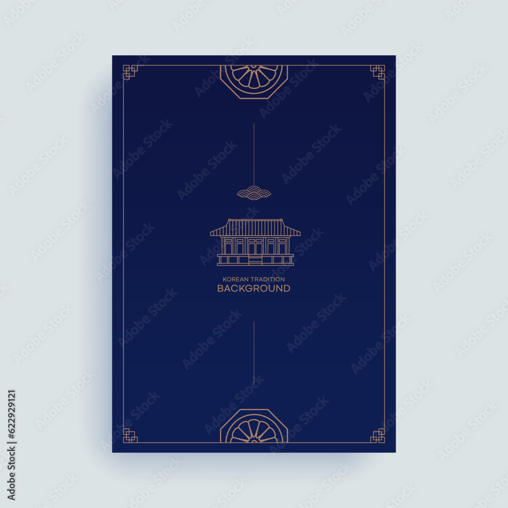 Korean Traditional Patterns Background Poster Design 스톡 벡터 | Adobe Stock
