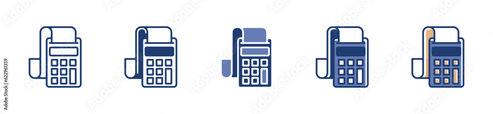 sales and tax document calculation icon vector counting total cost ...