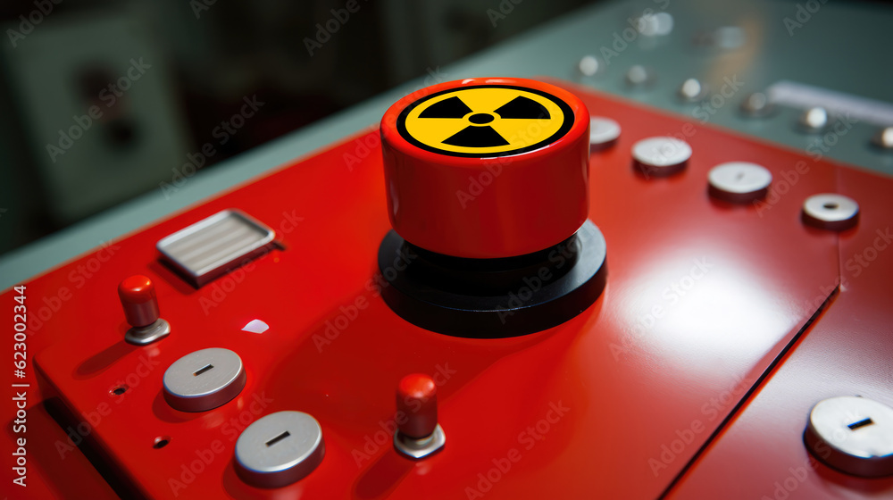 The Big Red Button on Control Panel for Nuclear Missile Launch: Stark ...