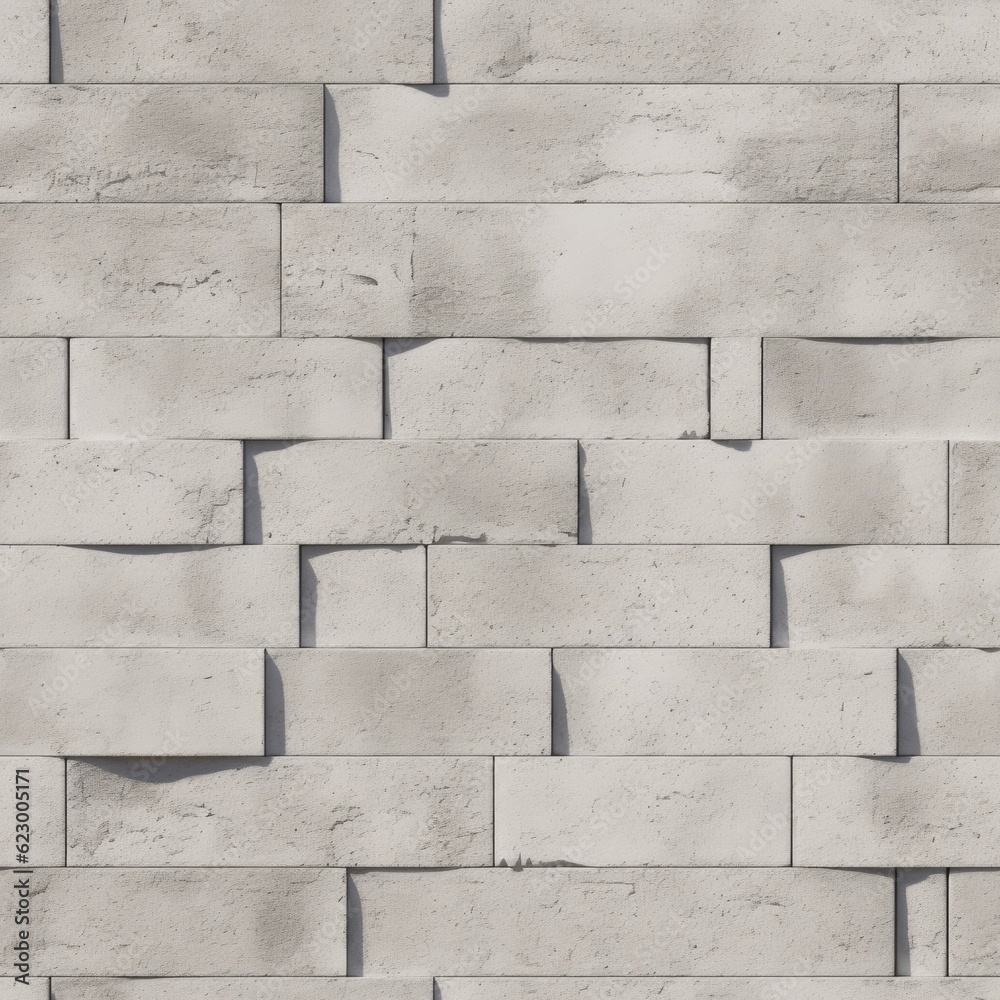 Seamless Tileable Concrete White wall texture. White Bricks Background ...