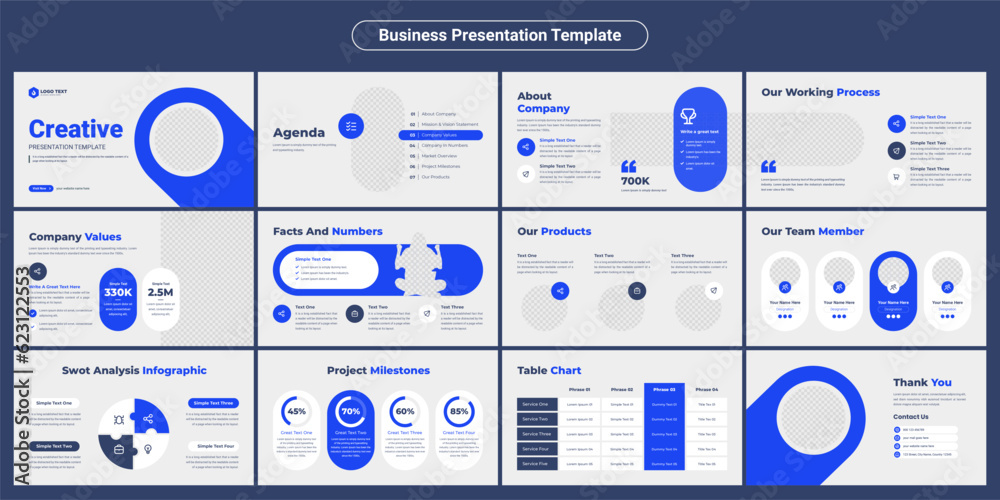 Creative business PowerPoint presentation slides template design. Use for modern keynote ...