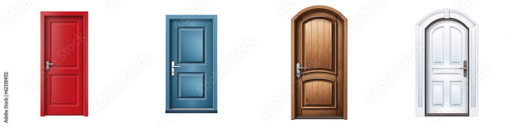 Door clipart collection, vector, icons isolated on transparent ...