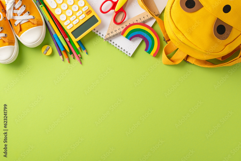 Attract attention from parents and educators with top-down image of ...