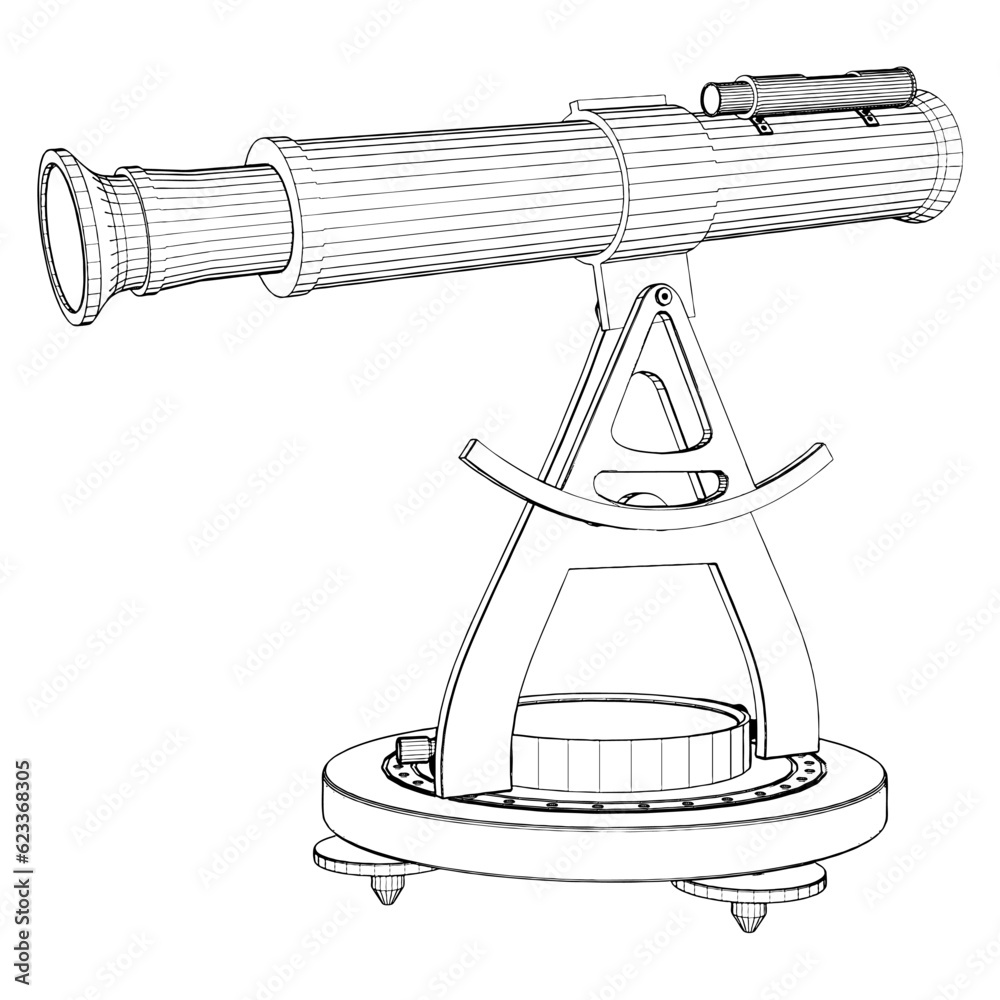 Theodolite Vector. Illustration Isolated On White Background. A Vector ...