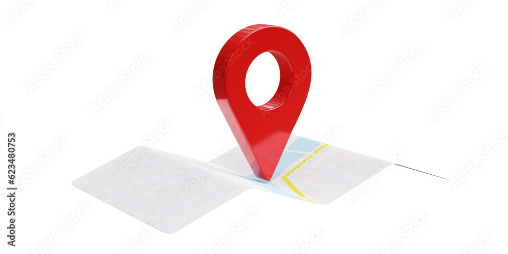 Map and pin pointer location isolated on transparent, PNG. Travel ...