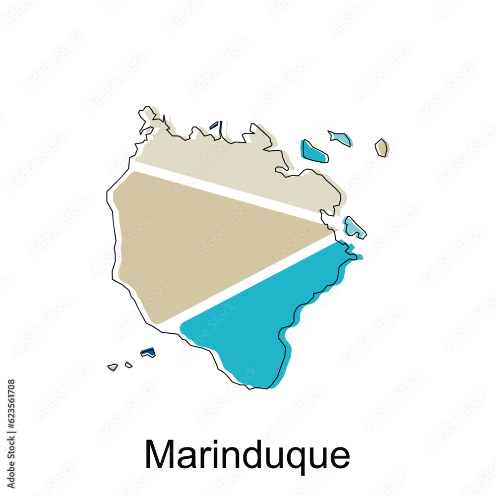 Map of Marinduque geometric design, World Map International vector ...