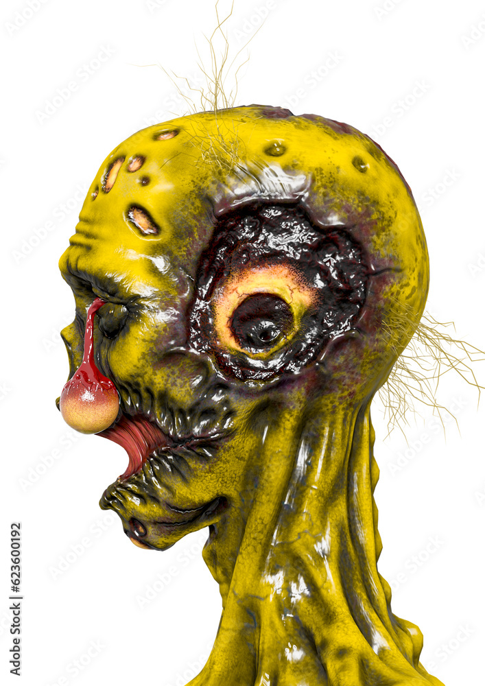 zombie cartoon id profile picture side view Stock Illustration | Adobe ...