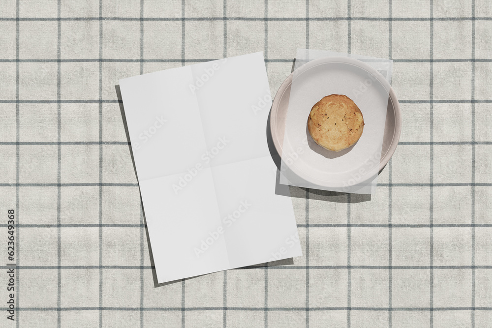 Blank menu and food paper mockup Stock Photo | Adobe Stock
