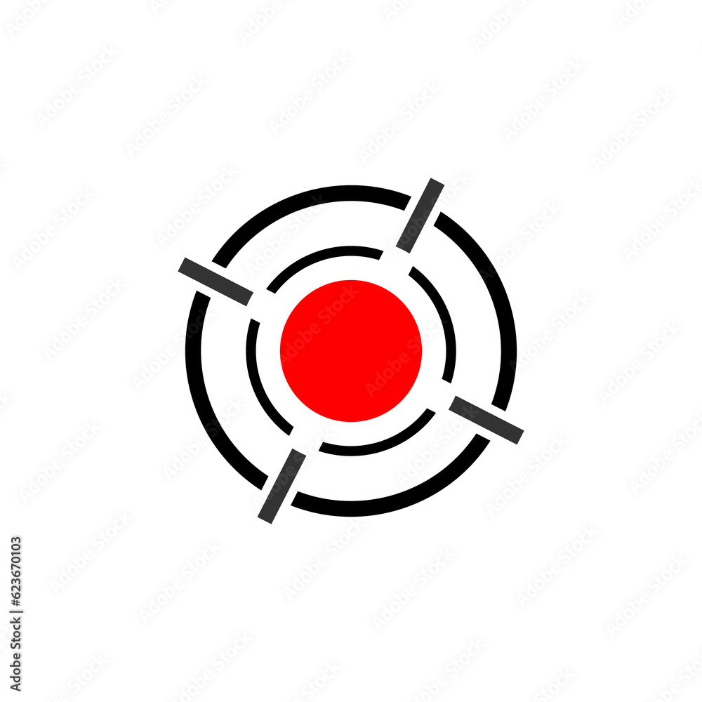crosshairs vector illustration, aiming target, suitable for mascot ...