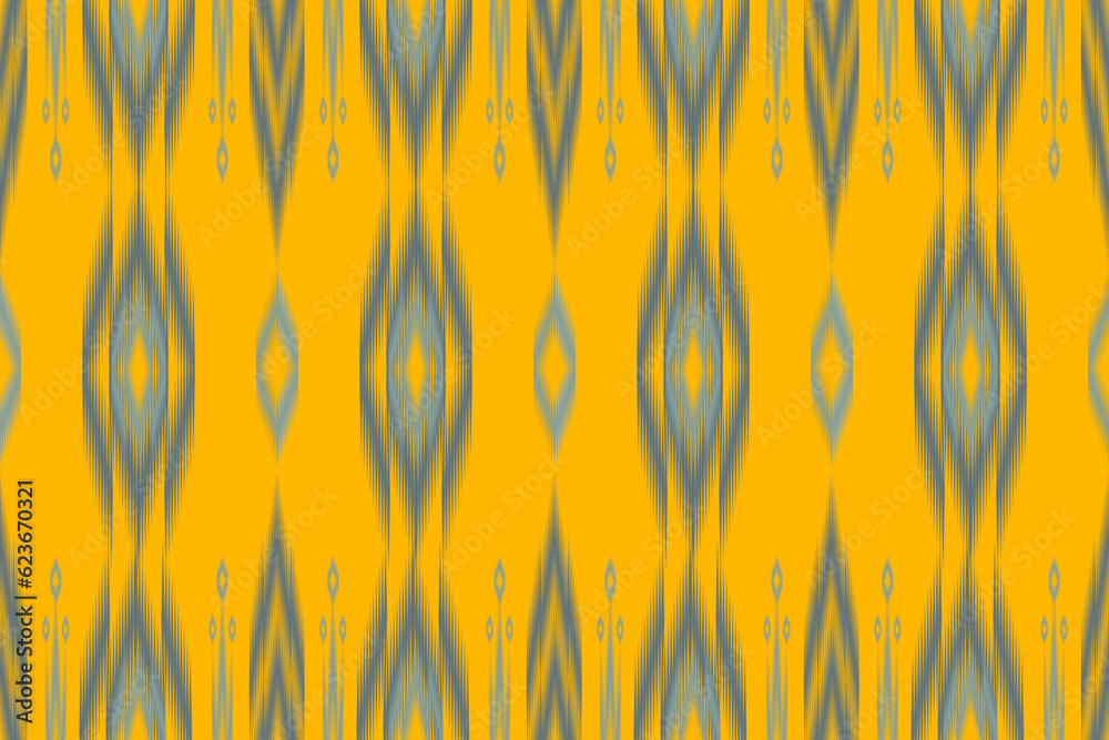 Uzbek ikat pattern and fabric in Uzbekistan. Abstract background for ...