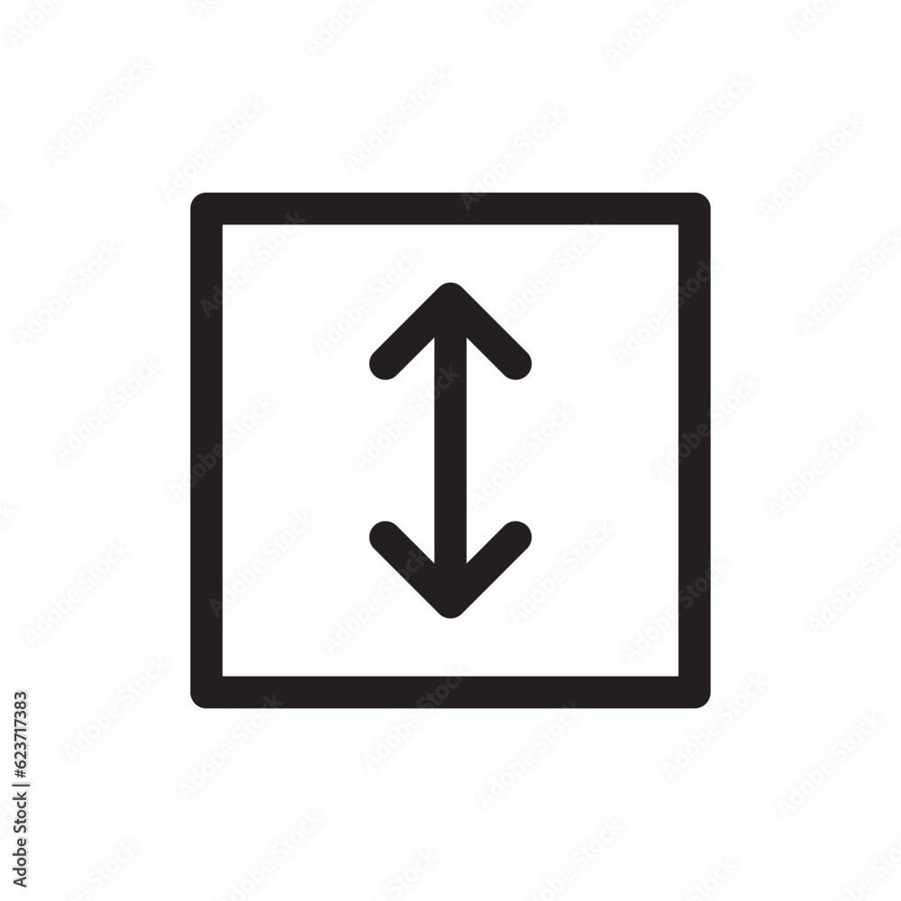 Elevator vector icon. Elevator flat sign design. Elevator symbol ...