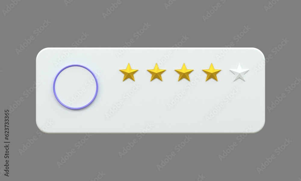 Five gold star rate review customer experience quality service concept ...
