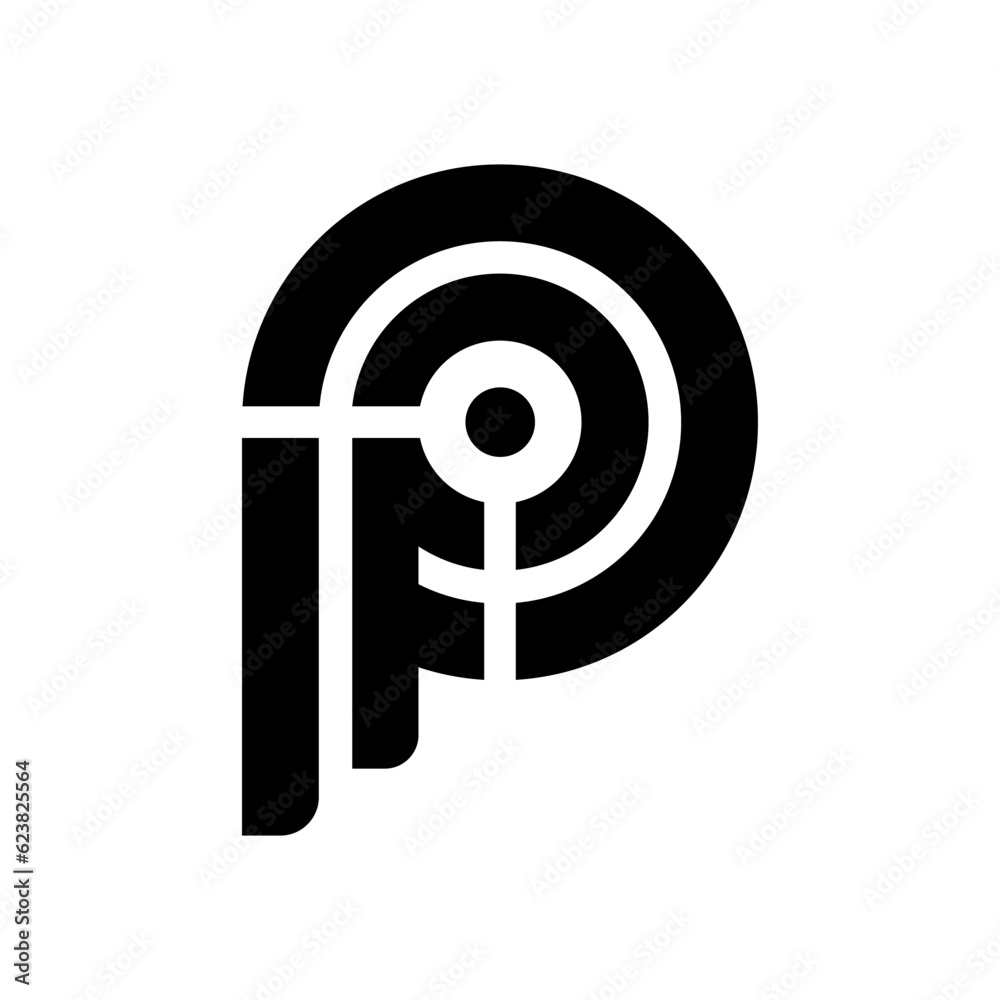 letter p logo design inspiration Stock Vector | Adobe Stock