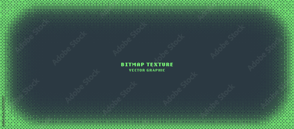 Dither Pattern Bitmap Texture Vector Rounded Frame Halftone Gradient Abstraction. 8 Bit Pixel ...