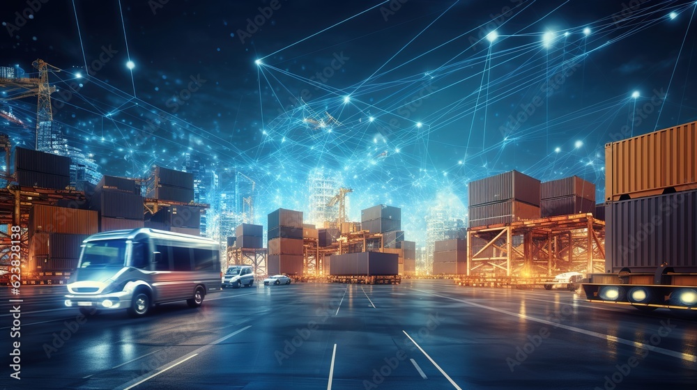 Global logistics network distribution and transportation, Smart ...