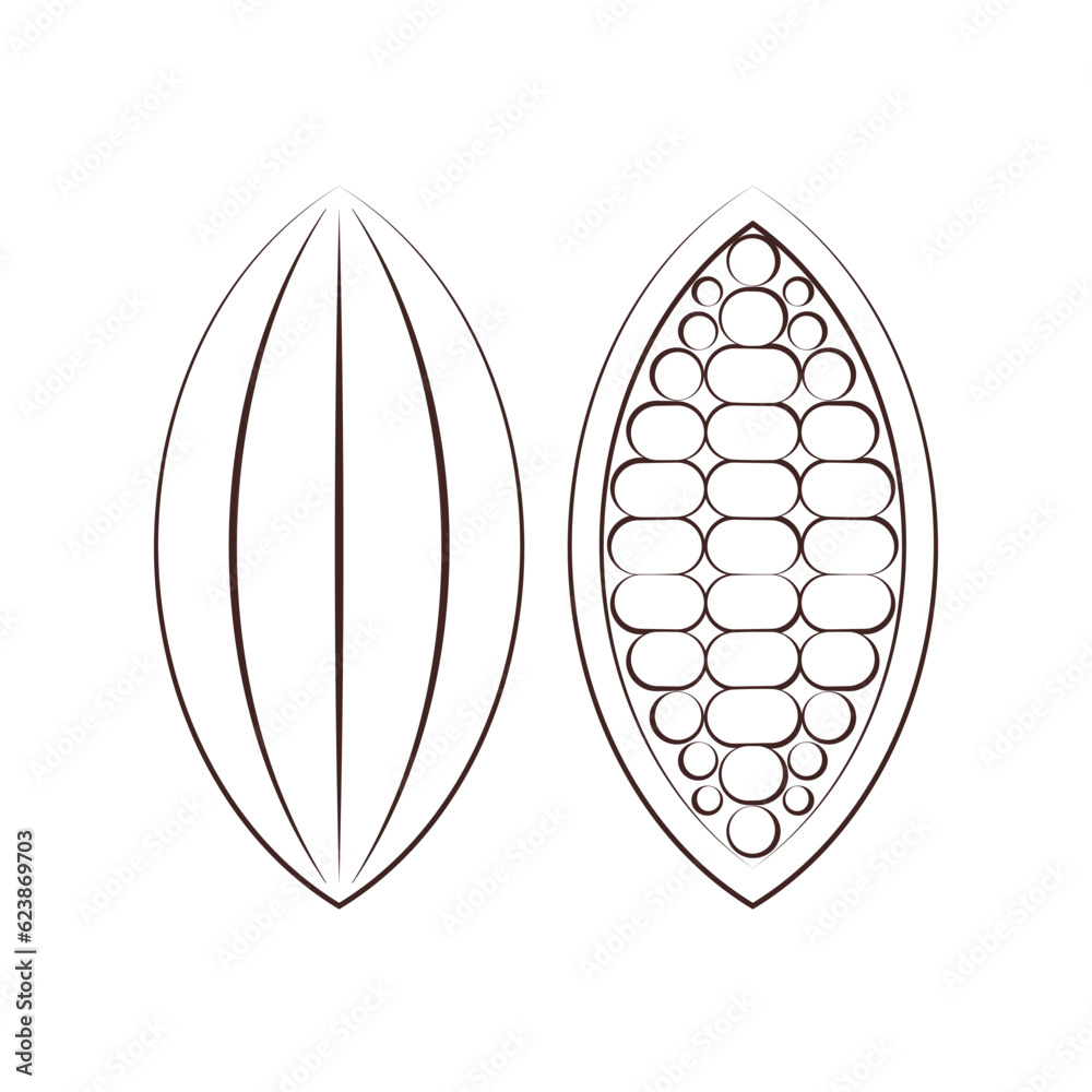 Cocoa bean Logo. Cocoa Icon. Chocolate Cocoa Symbol. Vector ...