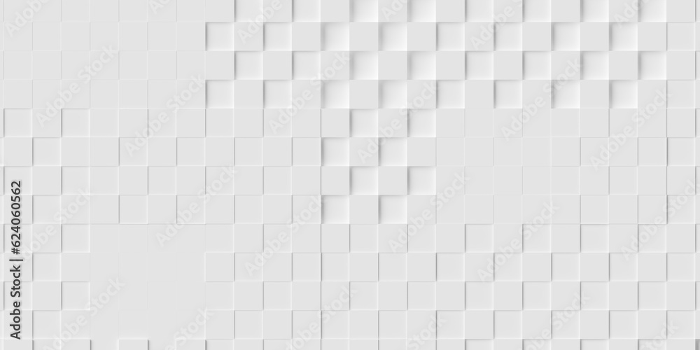 Offset white cube boxes block background wallpaper banner texture ...